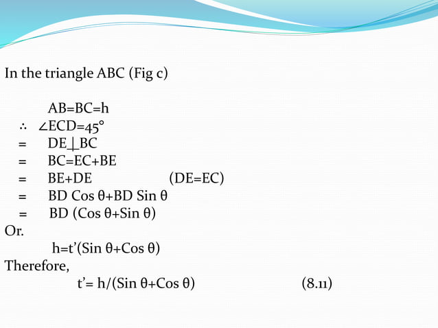 MAXIMUM SHEAR STRESS IN PARALLEL WELD AND TRANSVERSE FILLET WELD | PPTX ...
