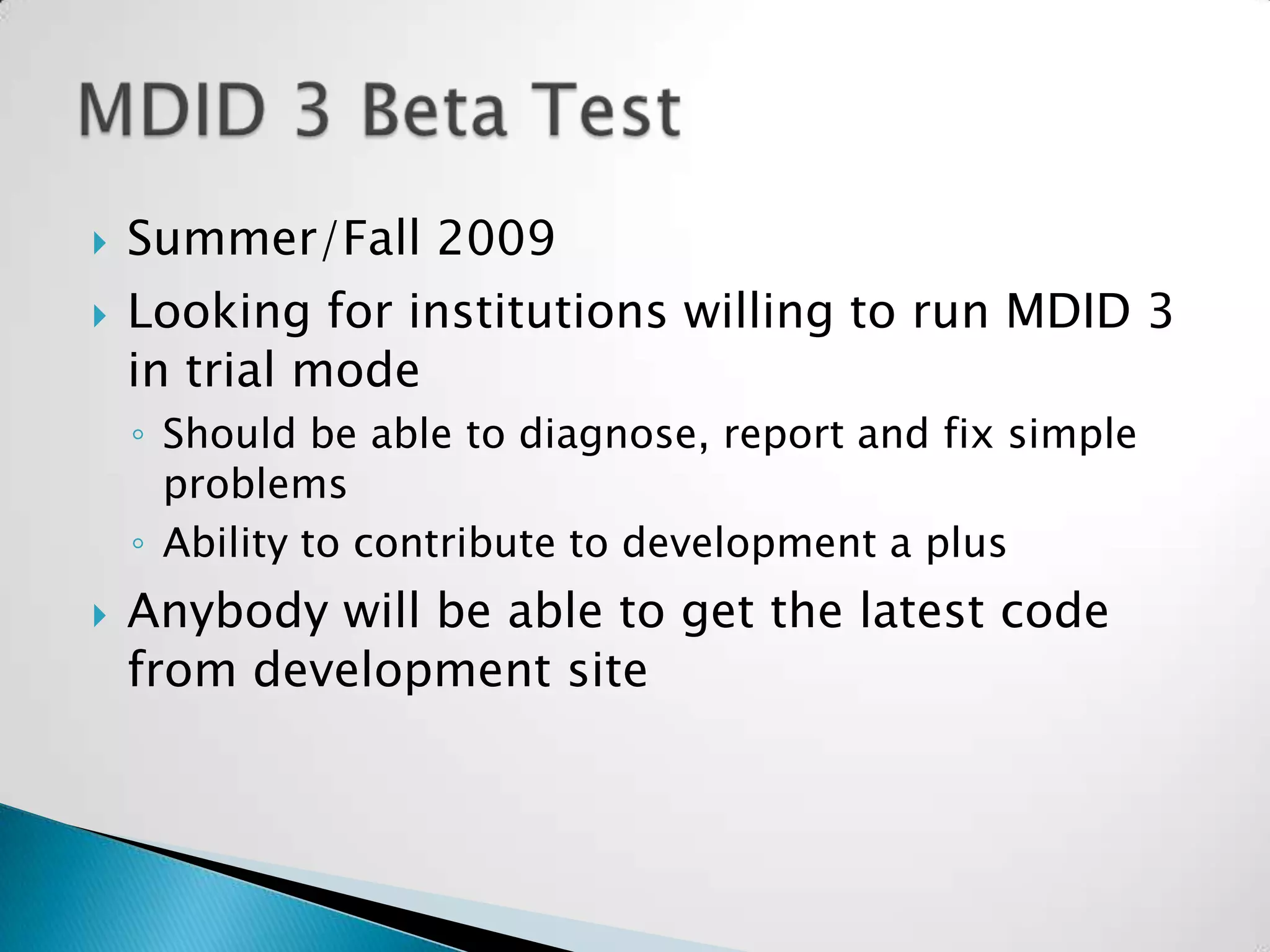 VRA 2009 MDID Users Group | PPTX