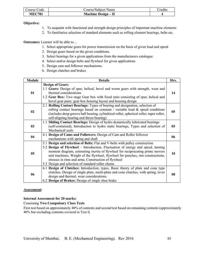 Machine design II Syllabus mumbai university.pdf
