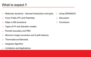 Molecular Dynamic: Basics | PPTX