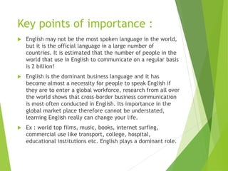 ENGLISH AS A GLOBAL LANGUAGE BY IRFAN | PPTX