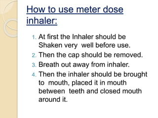 Metered Dose Inhalers ( MDIs) | PPTX