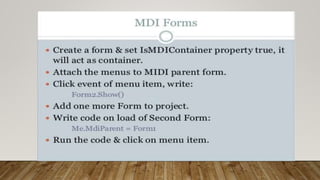 Mdi vb.net | Computer Software and Applications | Computing