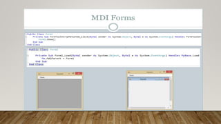 Mdi vb.net | Computer Software and Applications | Computing
