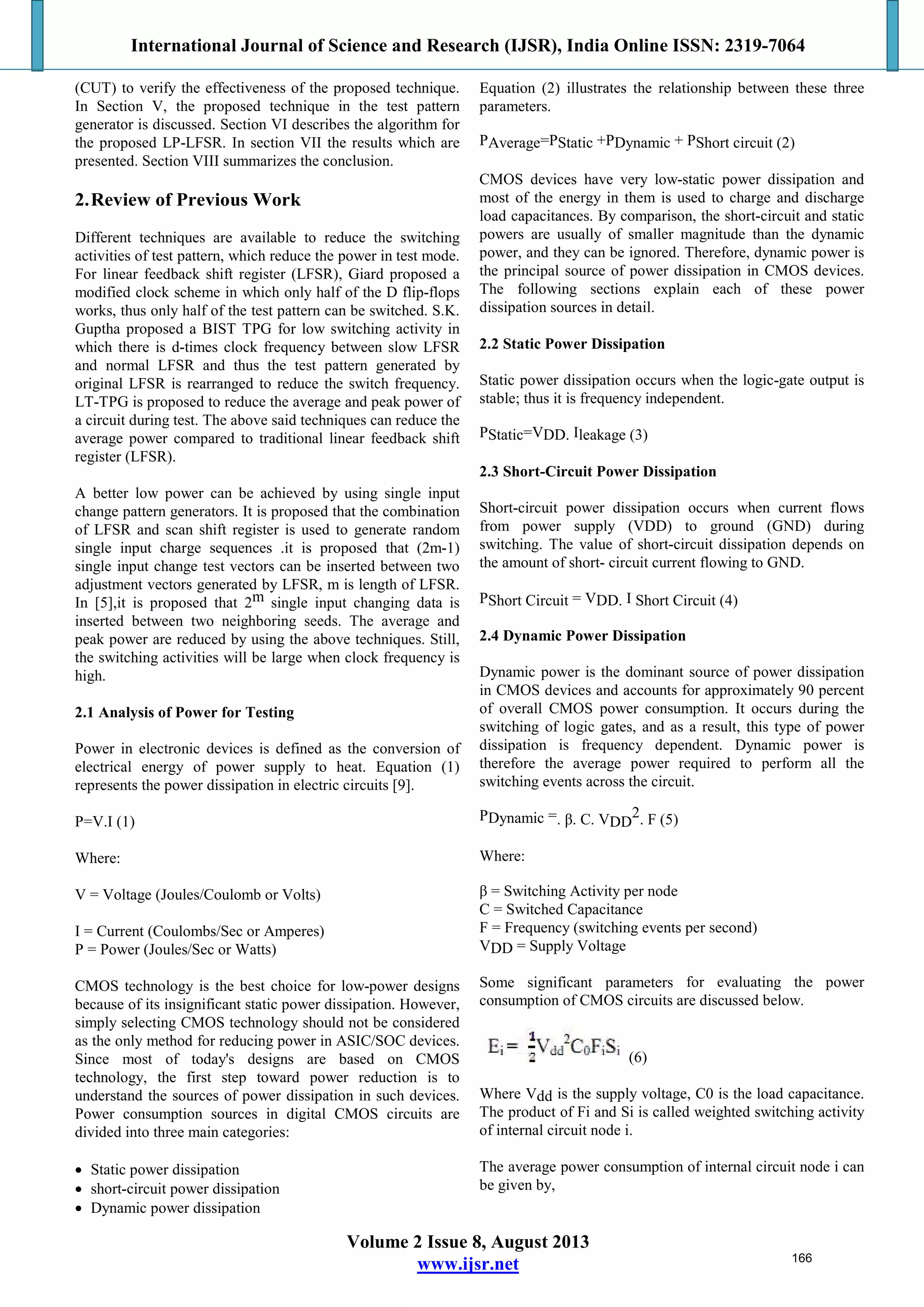 Implementation Of Low Power Test Pattern Generator Using Lfsr Pdf