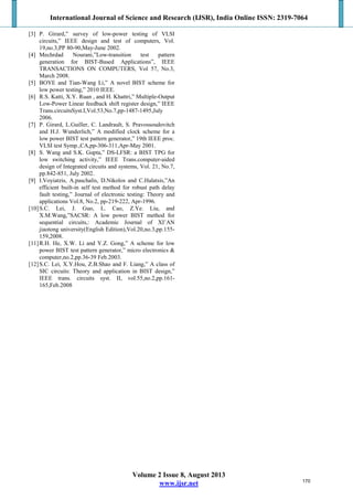 Implementation of Low Power Test Pattern Generator Using LFSR | PDF ...