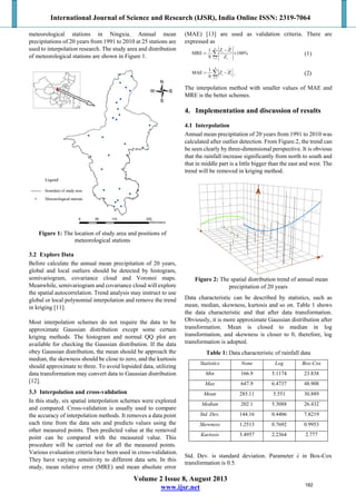 Comparison of Spatial Interpolation Methods for Precipitation in ...