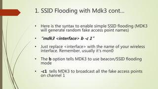 Mdk3 tool in kali linux | PPTX