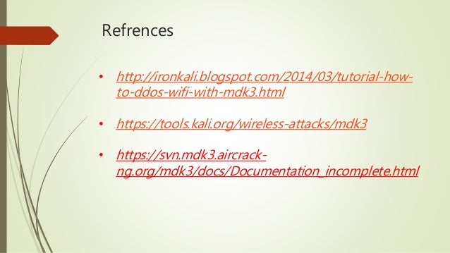 Mdk3 tool in kali linux