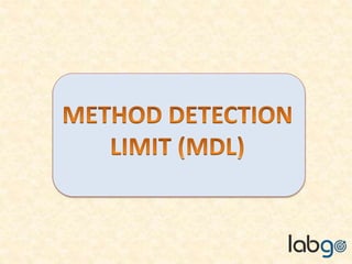 Method Validation - Instrument Detection Limit | PPT