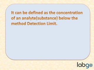 Method Validation - Instrument Detection Limit | PPT