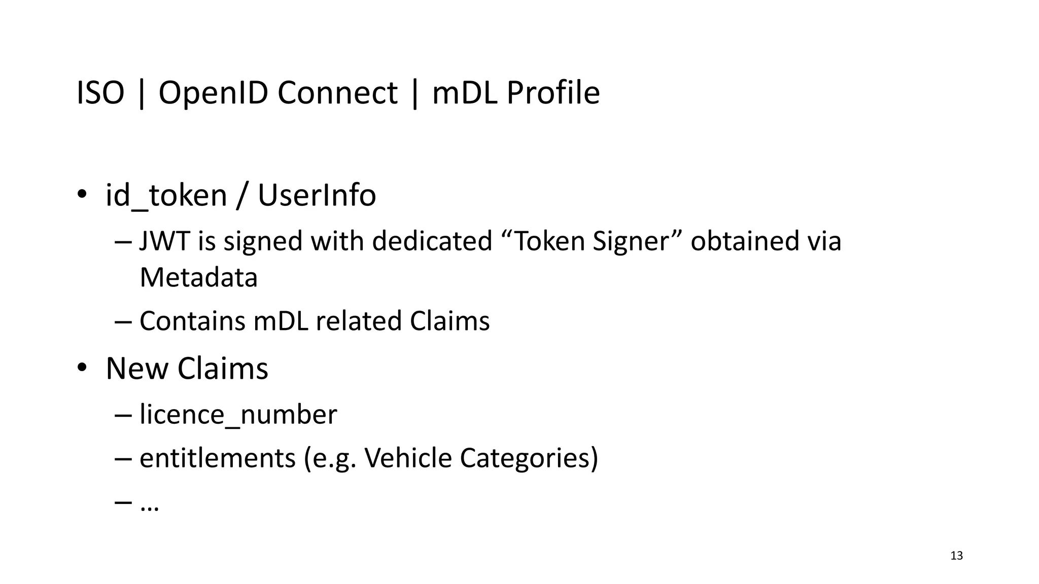 OpenID Foundation Workshop at EIC 2018 - Mobile Driver's License Presentantion | PDF