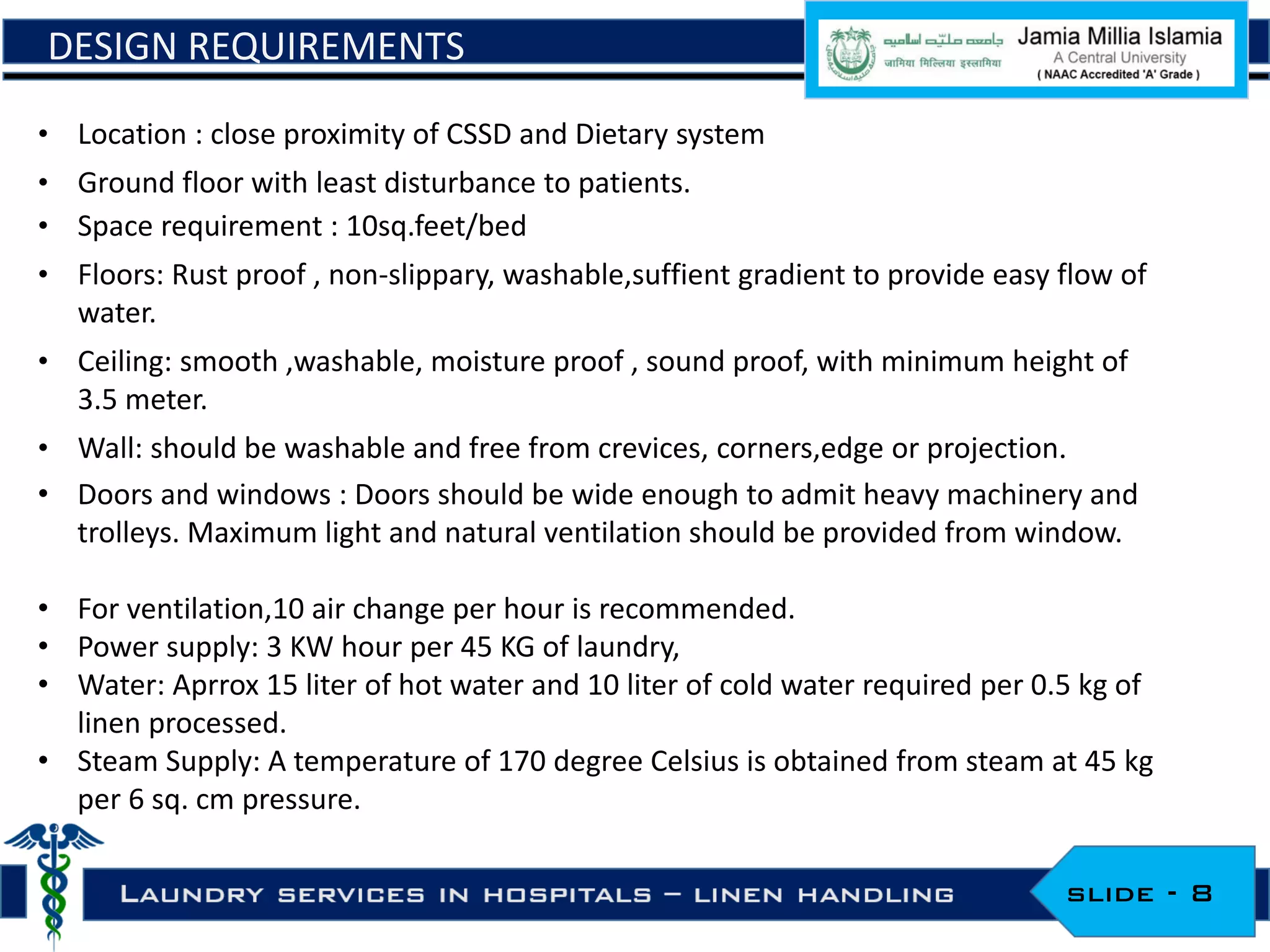 Laundry services in hospitals –linen handling | PDF