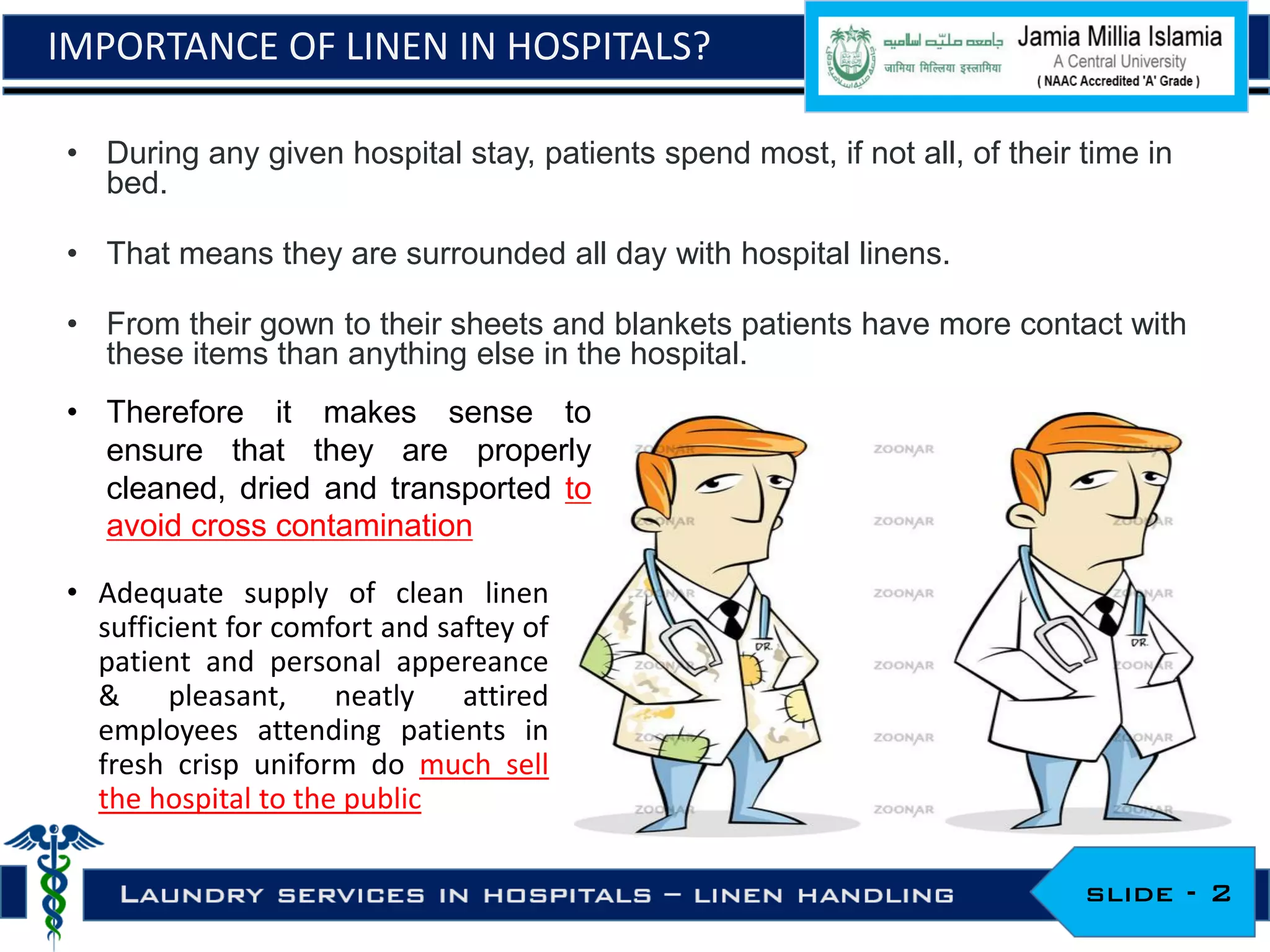 Laundry services in hospitals –linen handling | PDF