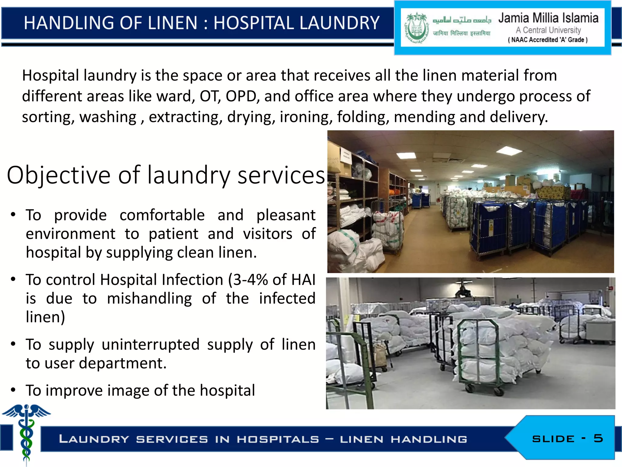Laundry services in hospitals –linen handling | PDF