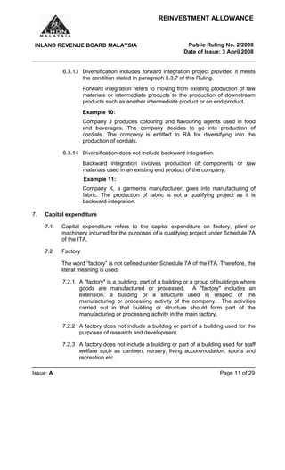 reinvestment allowance 2008-inland revenue | PDF