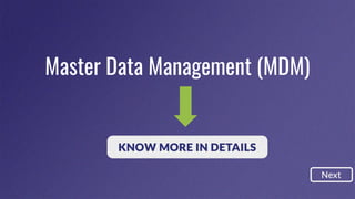 What is Master Data Management (MDM)? | PPT