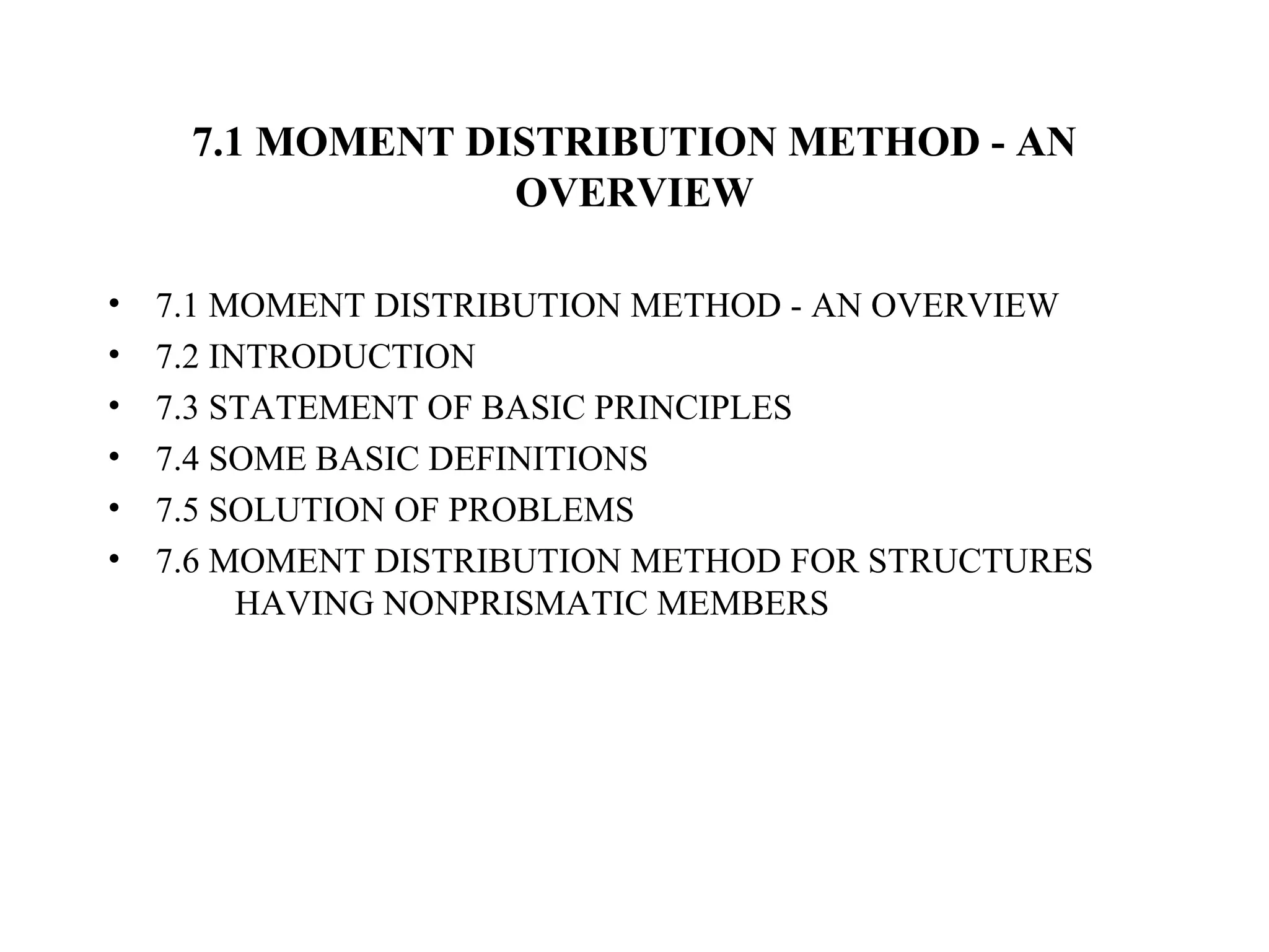 Moment Distribution Method | PPT
