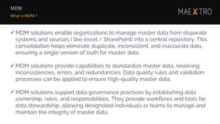 SAP MDM using Maextro | PPTX