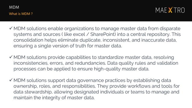 SAP MDM using Maextro | PPTX | Databases | Computer Software and Applications