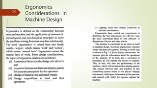 Principles of Machine Design Aesthetic & Ergonomic Consideration In Design . | PDF