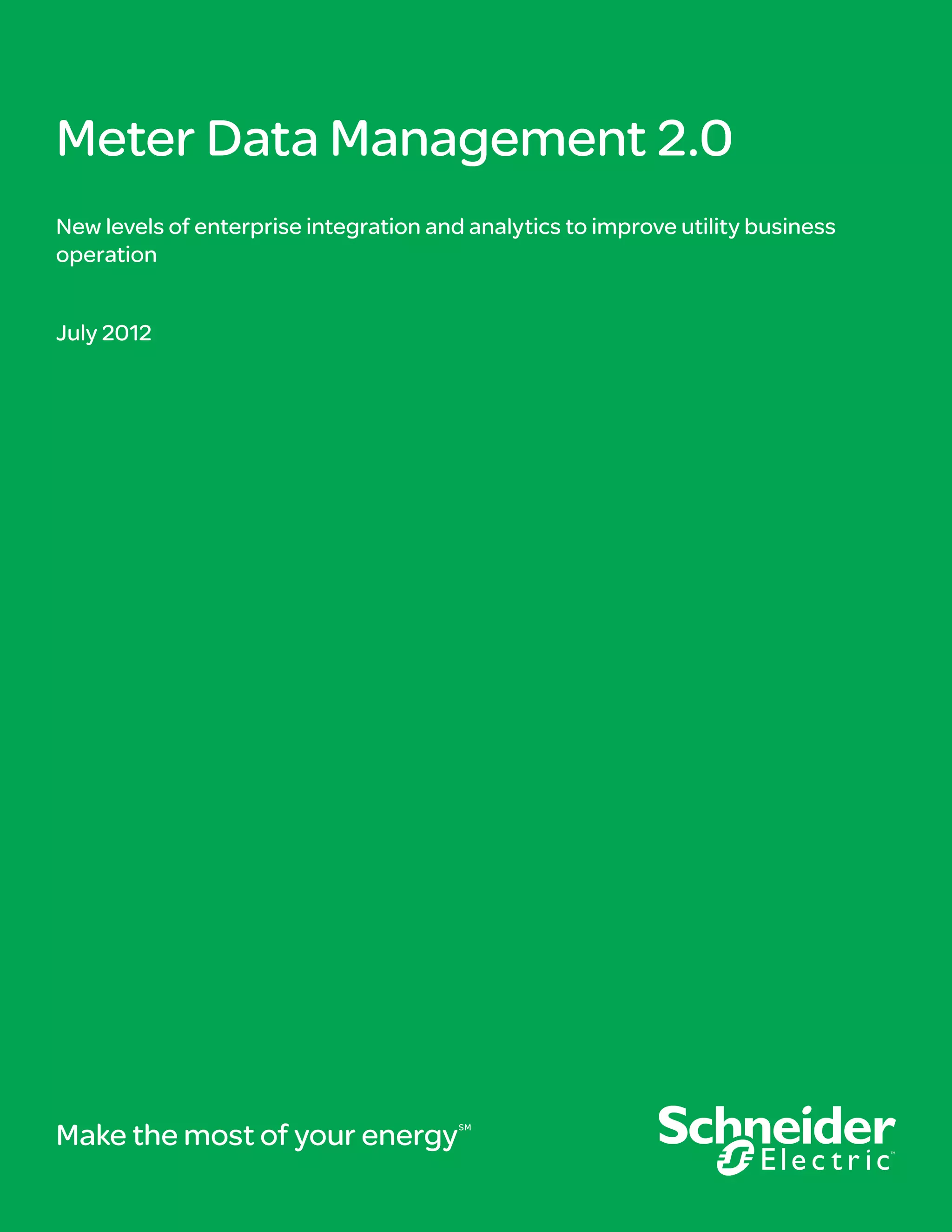 Meter Data Management 2.0 | PDF