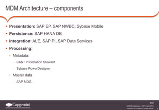 MDM Architecture - SAP | PDF