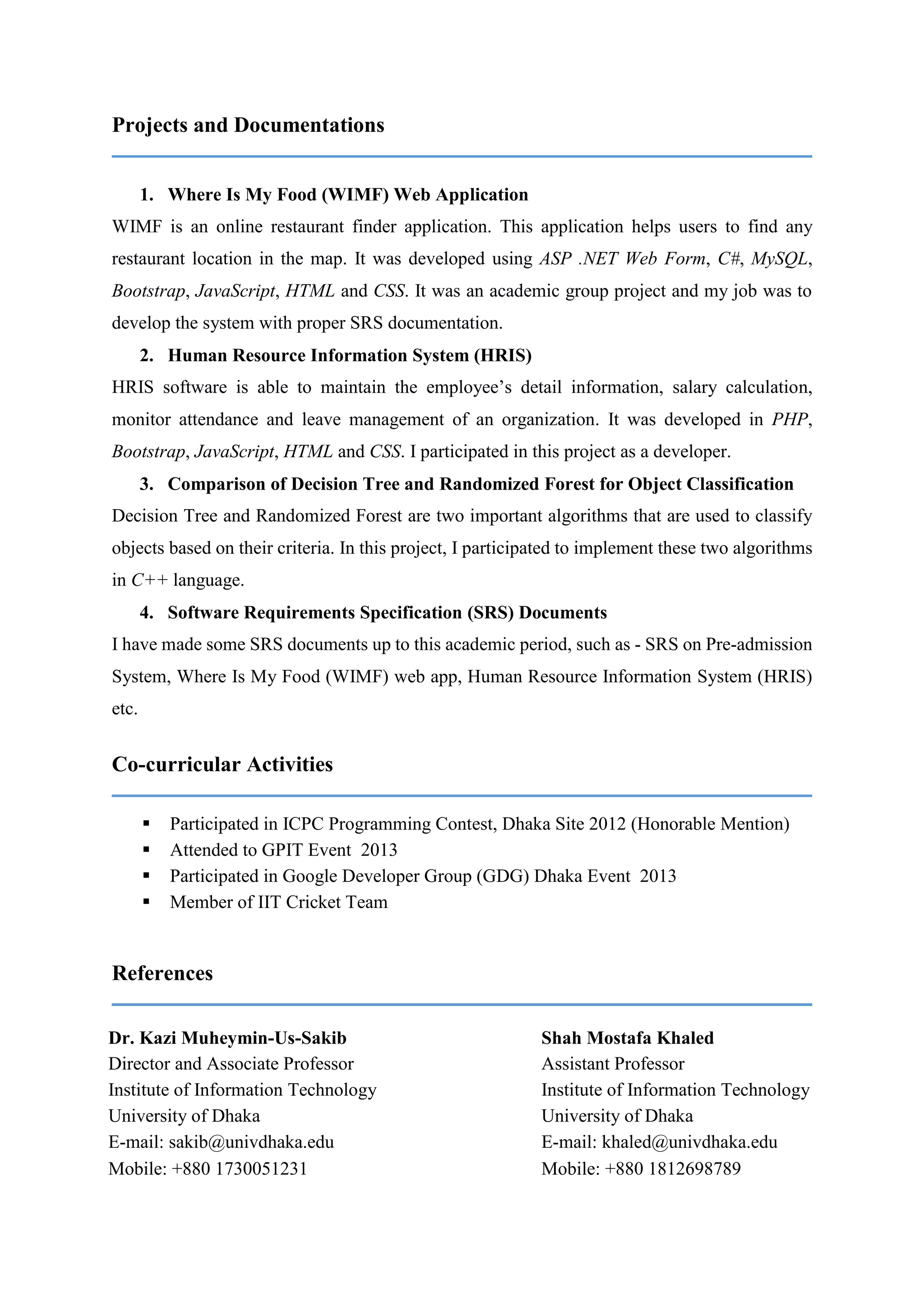 CV of Md Masudur Rahman | PDF