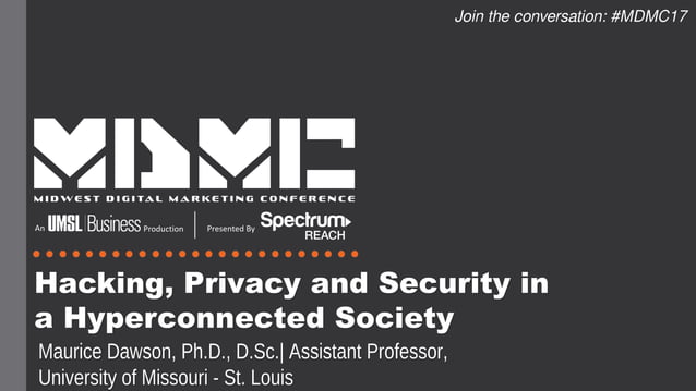 Hacking, Privacy and Security in a Hyperconnected Society | PPT