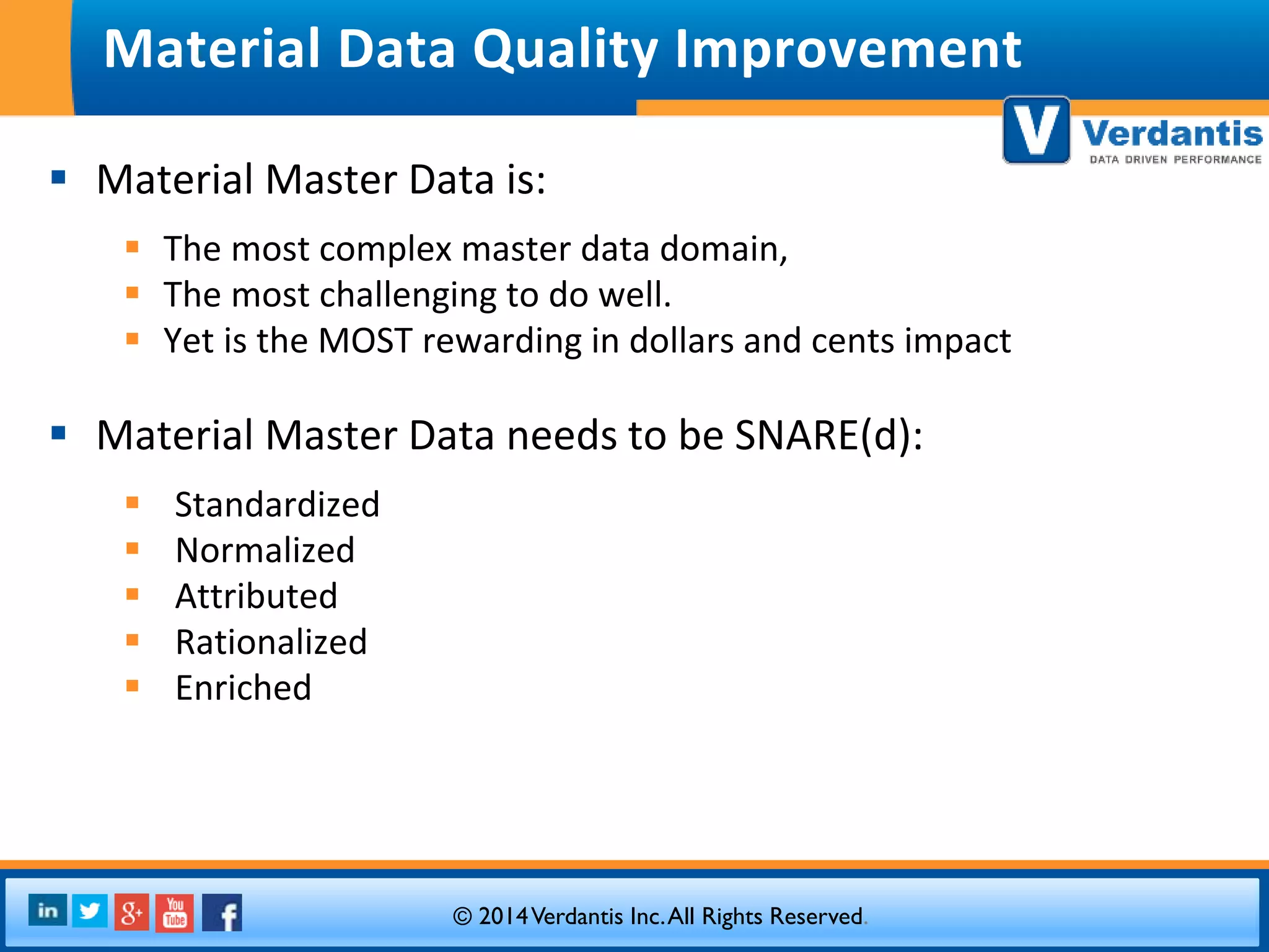 Mdm for materials –positive impact of data quality improvement | PPT