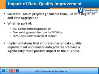 Mdm for materials –positive impact of data quality improvement | PDF