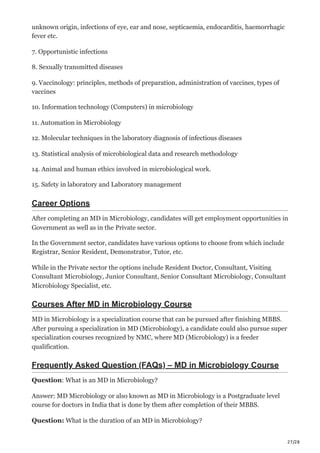 Know All About MD Microbiology In India | PDF