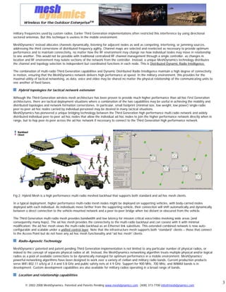 Military, Defense and Public Safety Mesh Networks [MeshDynamics] | PDF