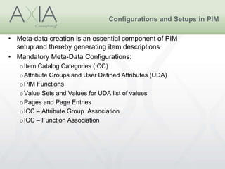 MDM: Integrating Oracle PIM & iStore | PPT