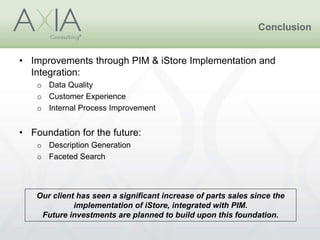 MDM: Integrating Oracle PIM & iStore | PPTX