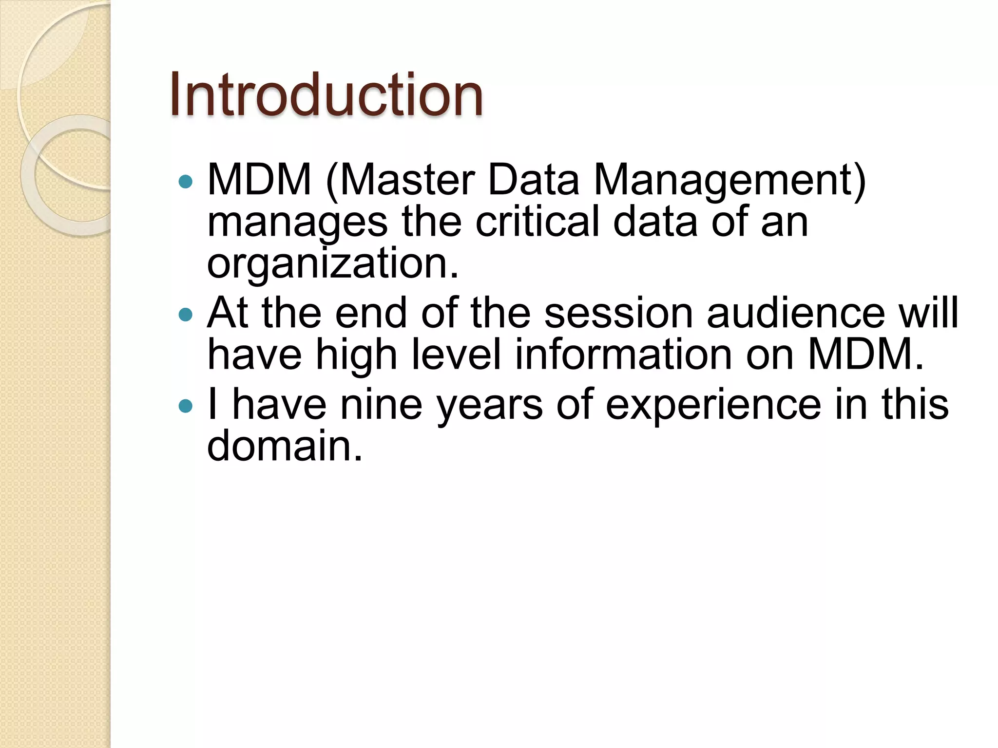 Mdm introduction | PPT