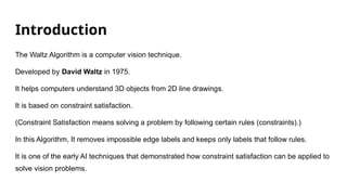 Understanding the Waltz Algorithm: Constraint-Based 3D Interpretation ...