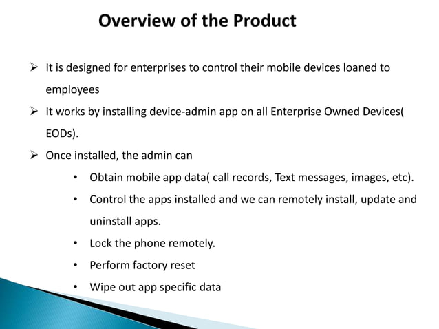 Mobile device management presentation | PPTX