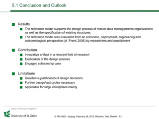 A Reference Process Model for Master Data Management | PDF