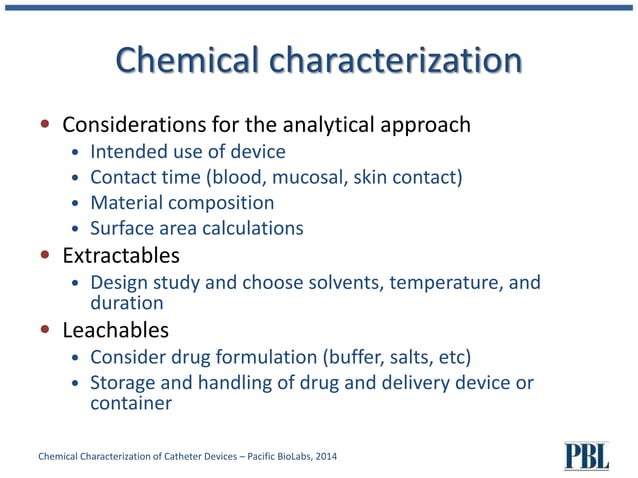 Chemical Characterization of Medical Device Catheters | PPTX | Medical ...