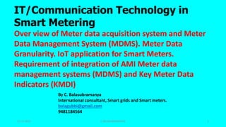 MD“Over view of Meter data acquisition system and Meter Data Management ...