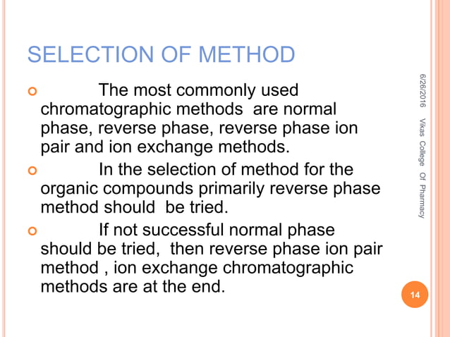 HPLC Method Development & Method Validation (mr.s) | PPTX