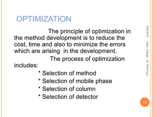 HPLC Method Development & Method Validation (mr.s) | PPT