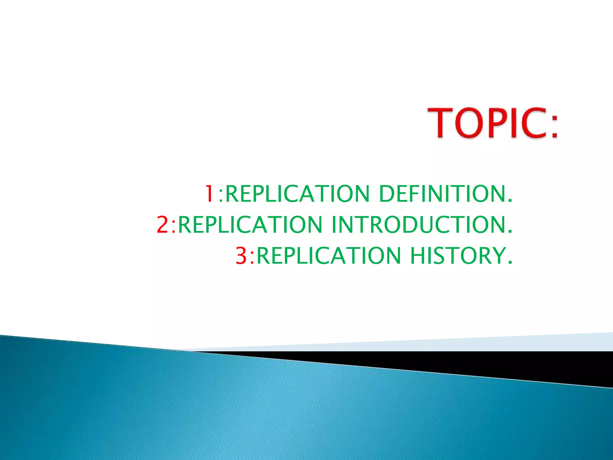 Replication In Eukaryotes and Prokaryotes | PPTX