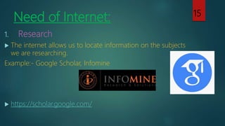 Concept need and importance of internet in Education.pptx