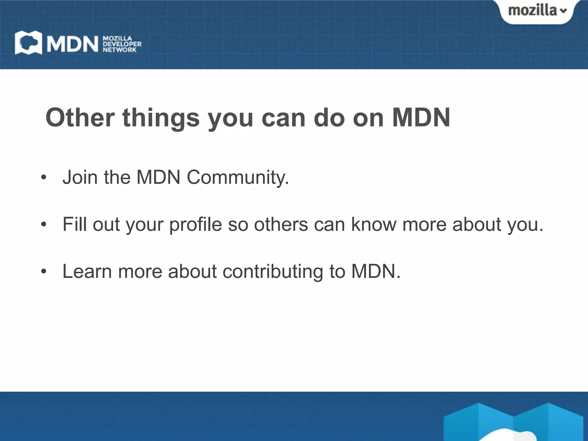 Being a part of the MDN community | PDF