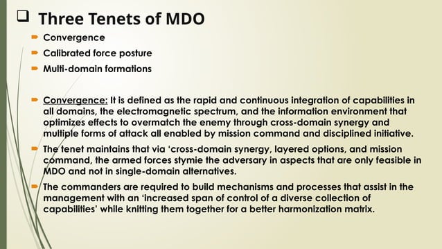 Basics of Multi domain operations in US context | PPTX