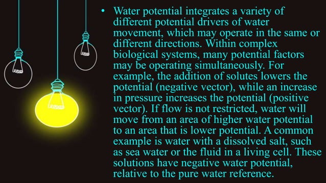 Imbibition and water potential . | PPTX | Chemistry | Science