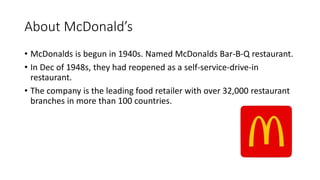 McDonald's Management Function | PPTX