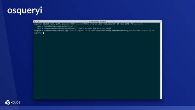 Exploring, understanding and monitoring macOS activity with osquery | PDF
